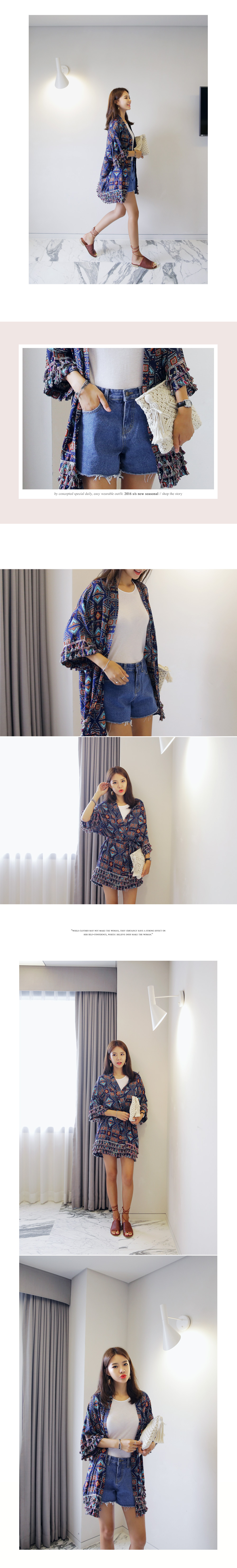 タイSETフリンジヘムエスニックロングガウン・全2色 | レディースファッション通販 - DHOLIC