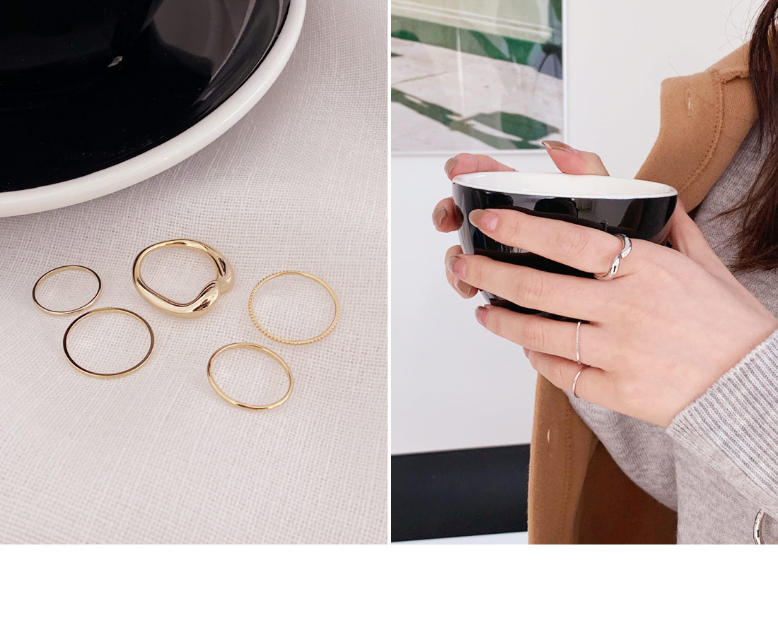 ユニークリング5SET・全2色 | レディースファッション通販 - DHOLIC