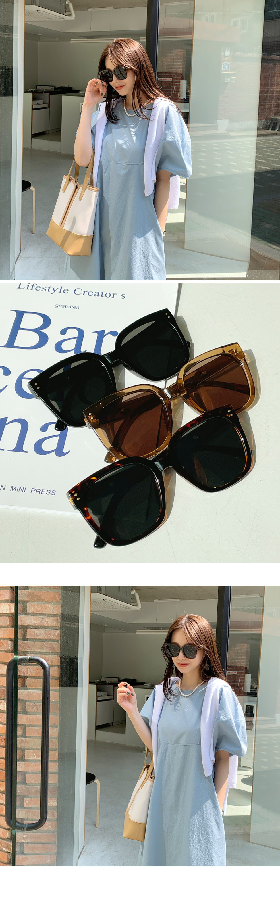 UV400ビッグ3TYPEスクエアサングラス | レディースファッション通販 - DHOLIC