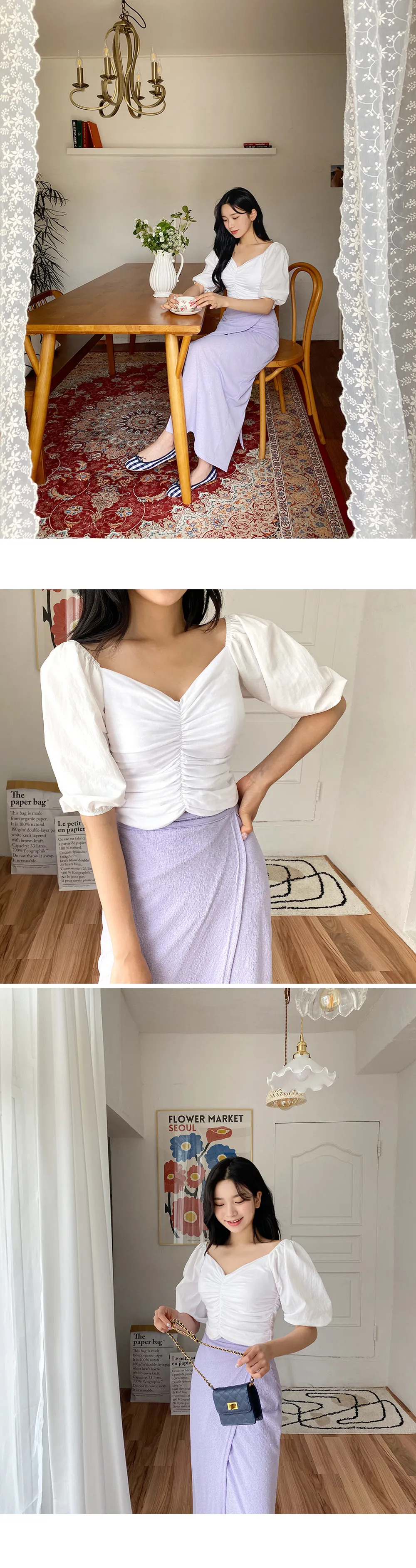 パフギャザーTシャツ | レディースファッション通販 - DHOLIC