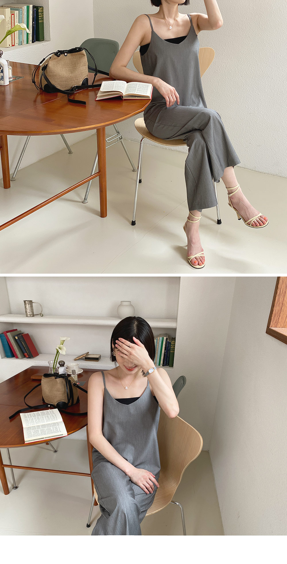 Vネックキャミソール&ワイドパンツSET・全3色 | レディースファッション通販 - DHOLIC