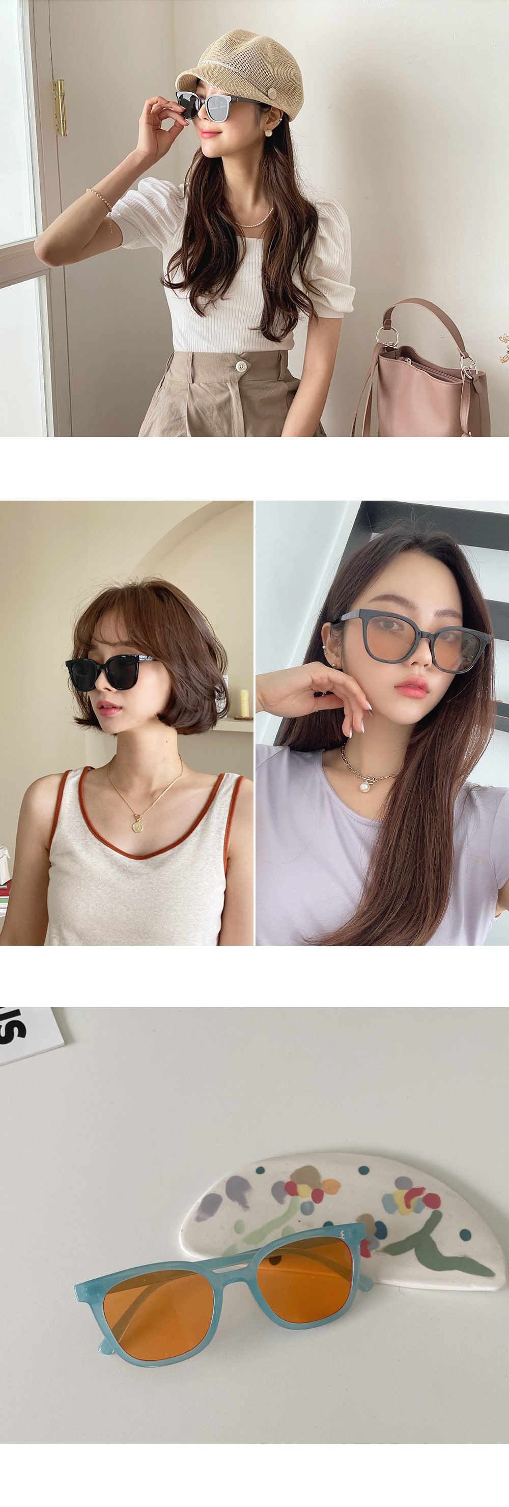 ケース付UV400スクエアサングラス | レディースファッション通販 - DHOLIC