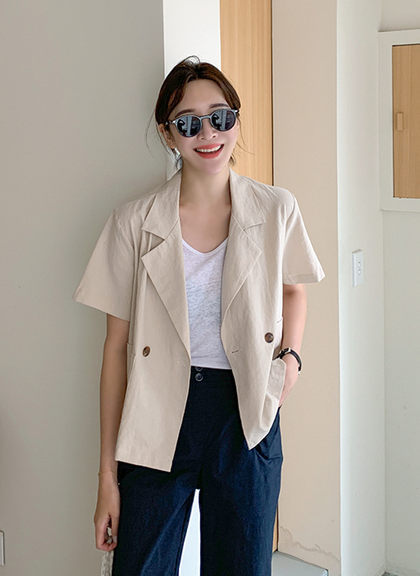 アウトポケット半袖ジャケット | レディースファッション通販 - DHOLIC