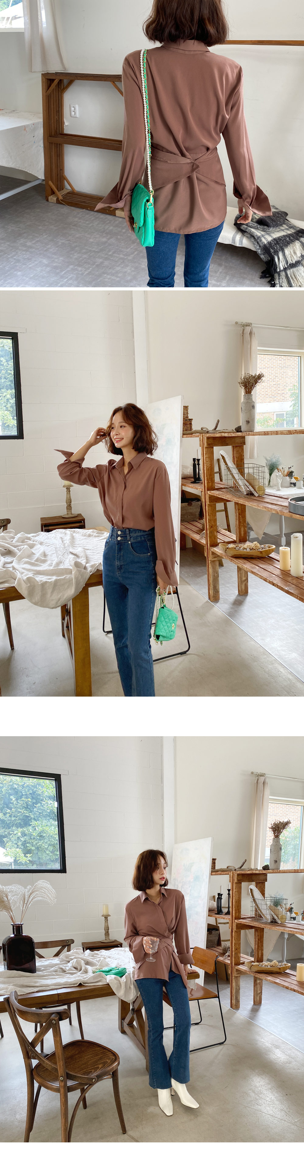 3WAYサイドスリットボタンシャツ・全4色 | レディースファッション通販 - DHOLIC