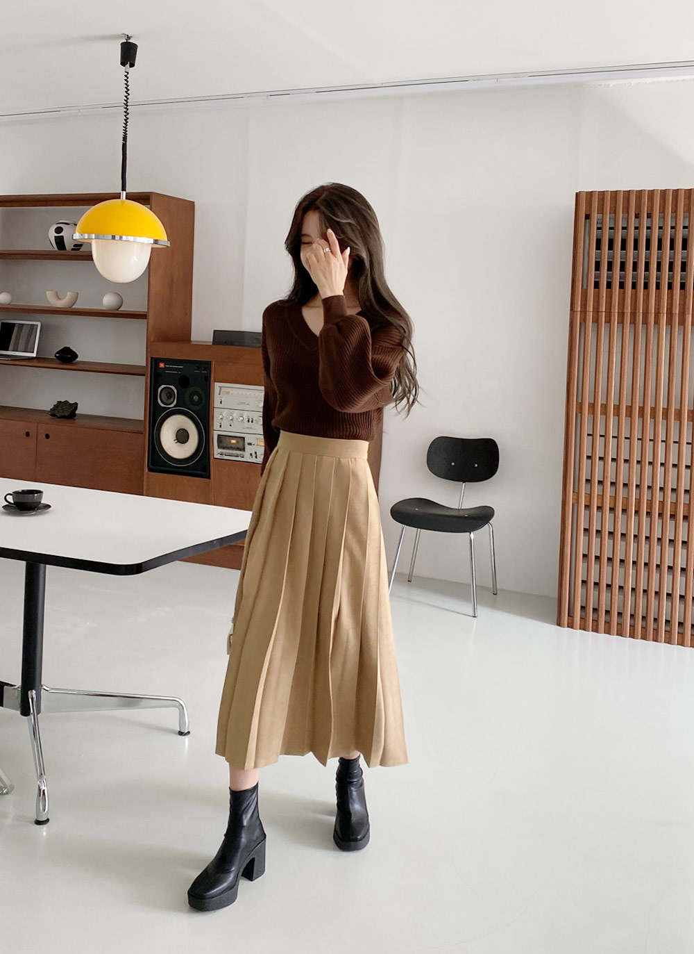 起毛ロングプリーツスカート・全3色 | レディースファッション 起毛ロングプリーツスカート・全3色 | レディースファッション