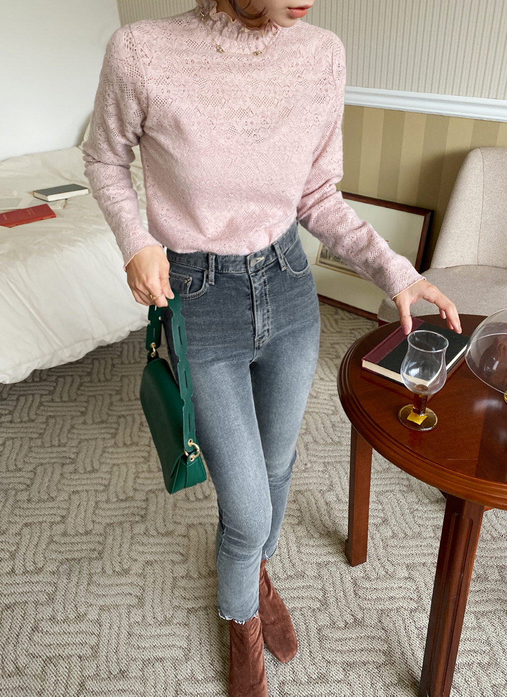 裏起毛カットオフスキニーデニムパンツ・全2色 | レディース 裏起毛カットオフスキニーデニムパンツ・全2色 | レディース