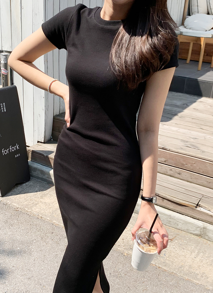 スリムフィット半袖ワンピース | レディースファッション通販 - DHOLIC