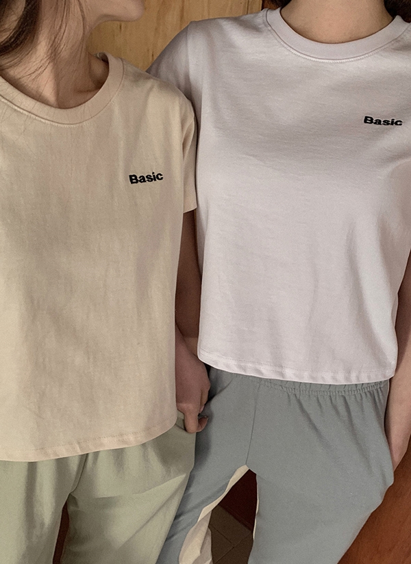Basic刺繍Tシャツ | レディースファッション通販 - DHOLIC