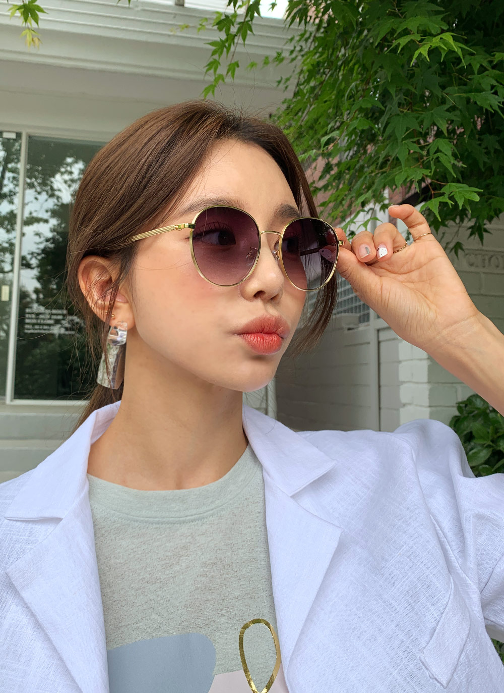 ケース付UV400グラデーションサングラス | レディースファッション通販 - DHOLIC