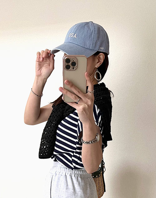 USA刺繍ロゴキャップ | レディースファッション通販 - DHOLIC