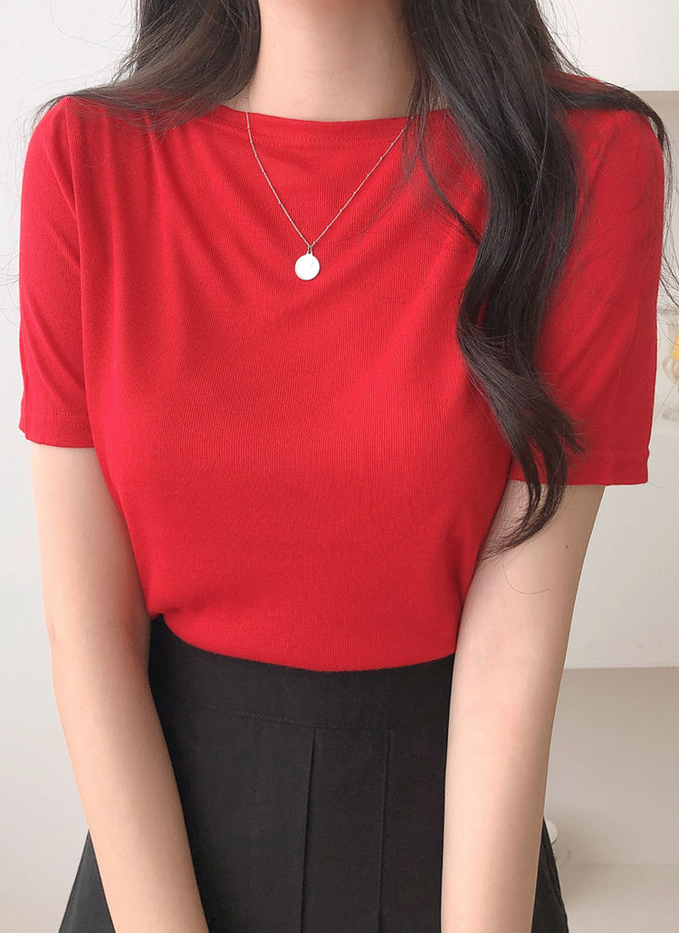 ボートネックハーフスリーブTシャツ | レディースファッション通販 - DHOLIC