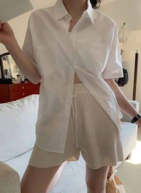 ツーポケットアンバランスヘムシャツ | レディースファッション通販 - DHOLIC