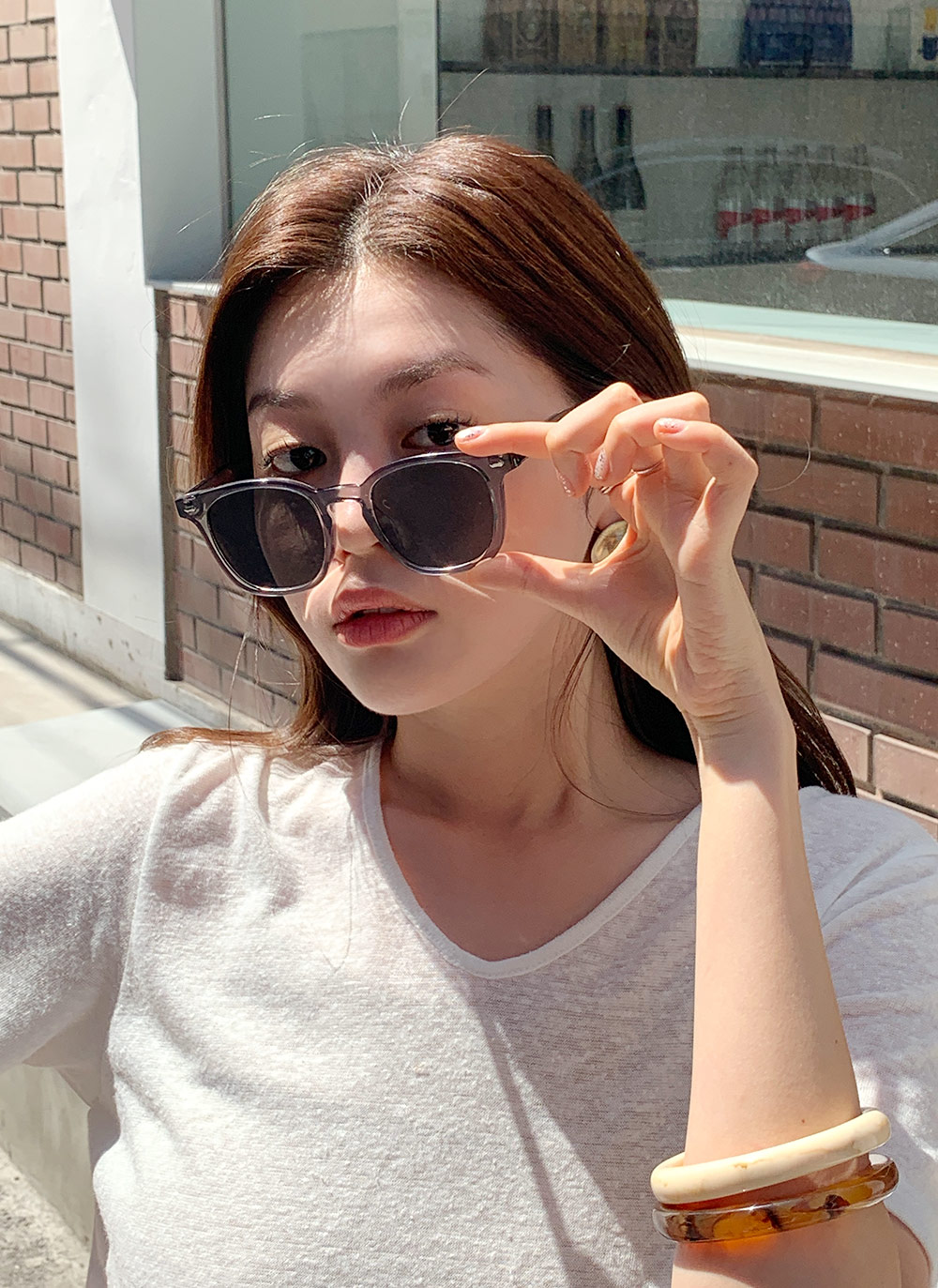ケース付UV400スクエアサングラス | レディースファッション通販 - DHOLIC