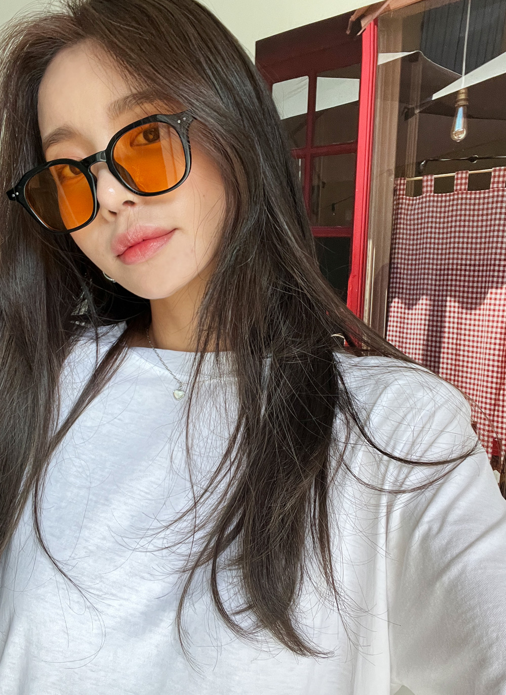 ケース付UV400スクエアカラーサングラス | レディースファッション通販 - DHOLIC