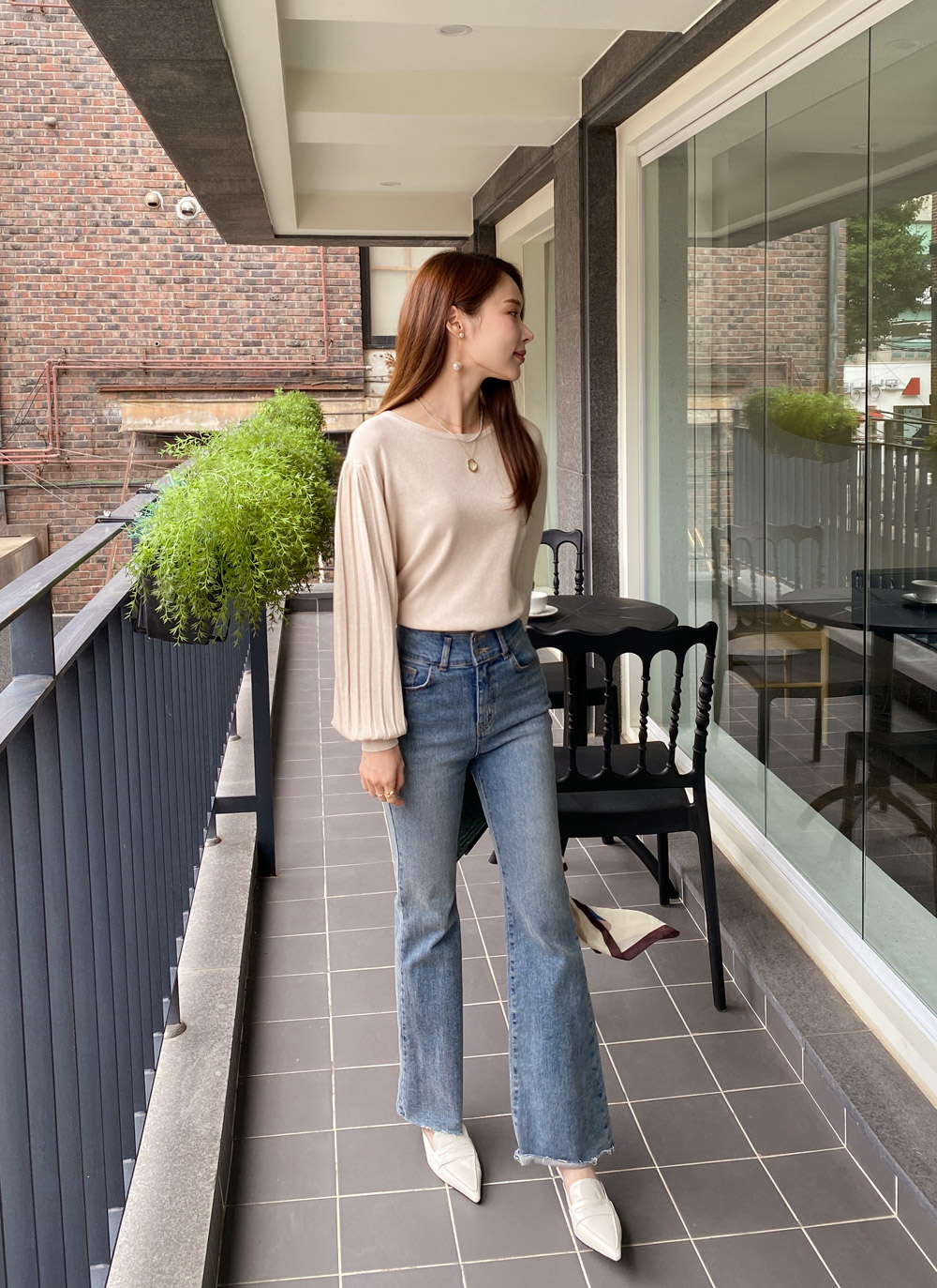 プリーツバルーンスリーブニット | レディースファッション通販 - DHOLIC