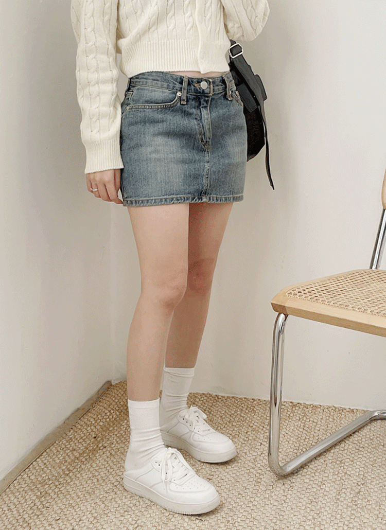 ウォッシュデニムミニスカート | レディースファッション通販 - DHOLIC