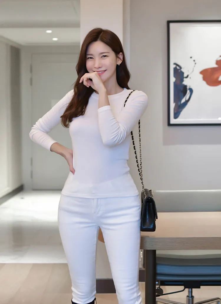 裏起毛スリム長袖Tシャツ | レディースファッション通販 - DHOLIC