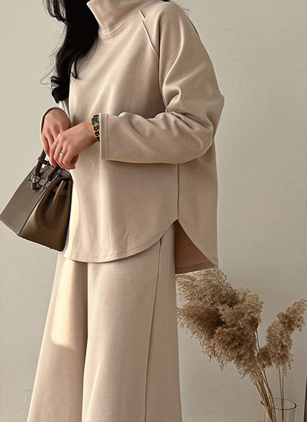 裏起毛ハイネックラグランラインTシャツ | レディースファッション通販 - DHOLIC