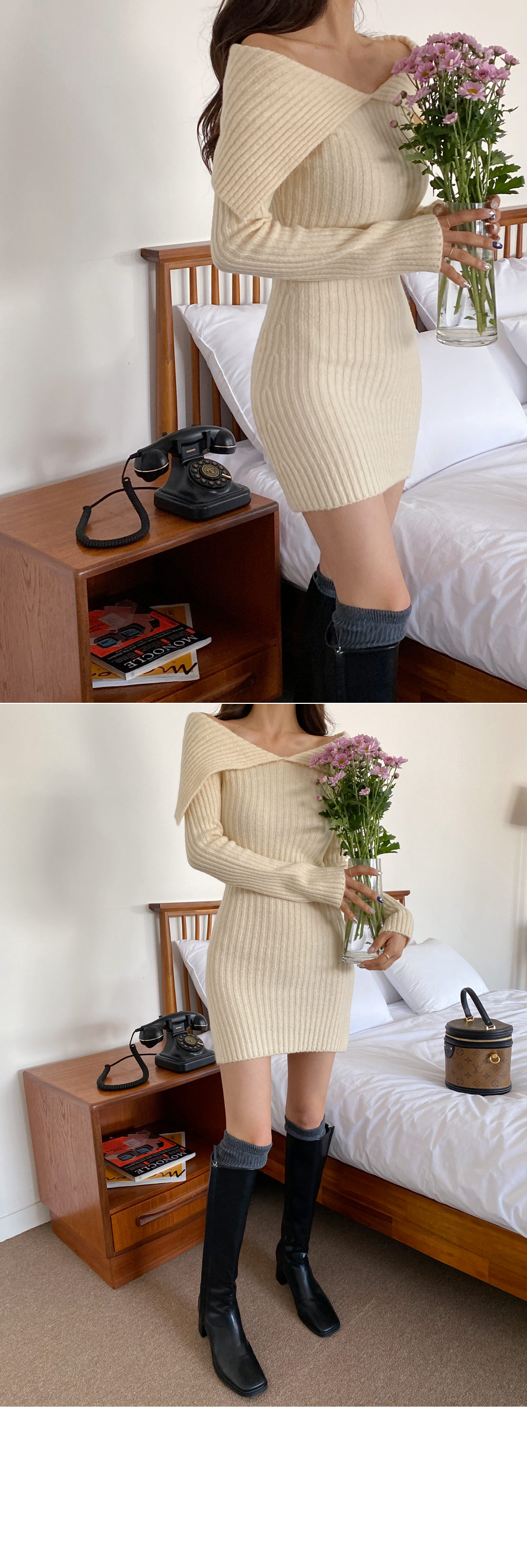 2WAYリブニットワンピース | レディースファッション通販 - DHOLIC