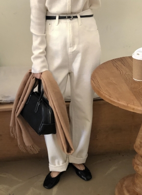 裏起毛ハイウエストワイドパンツ | レディースファッション通販 - DHOLIC