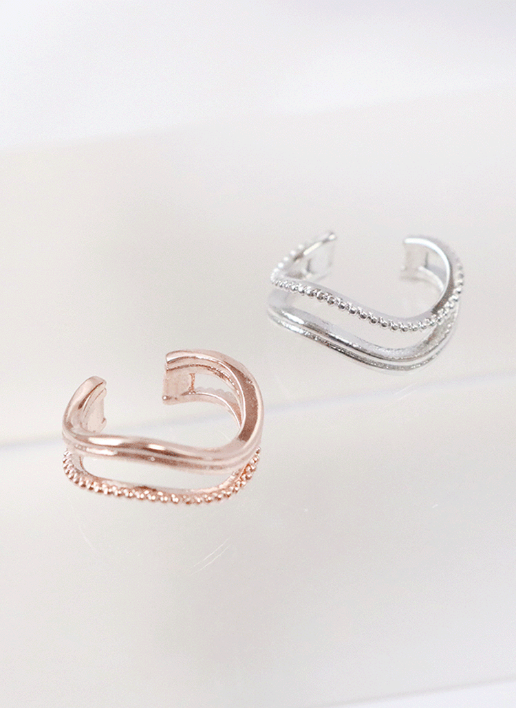 ダブルウェーブラインイヤーカフ | レディースファッション通販 - DHOLIC