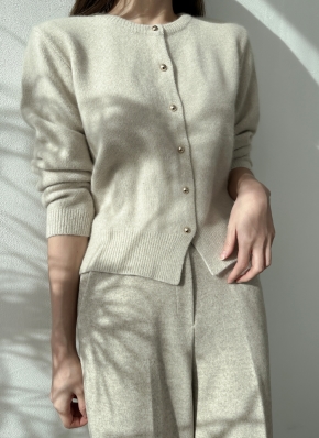 ラクーン混ボールボタンカーディガン | レディースファッション通販 - DHOLIC