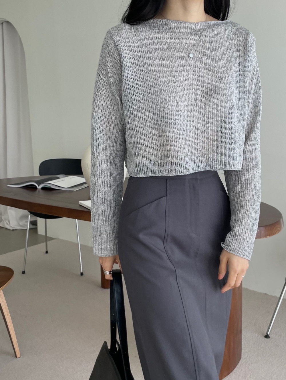 ボートネックシアーニット | レディースファッション通販 - DHOLIC
