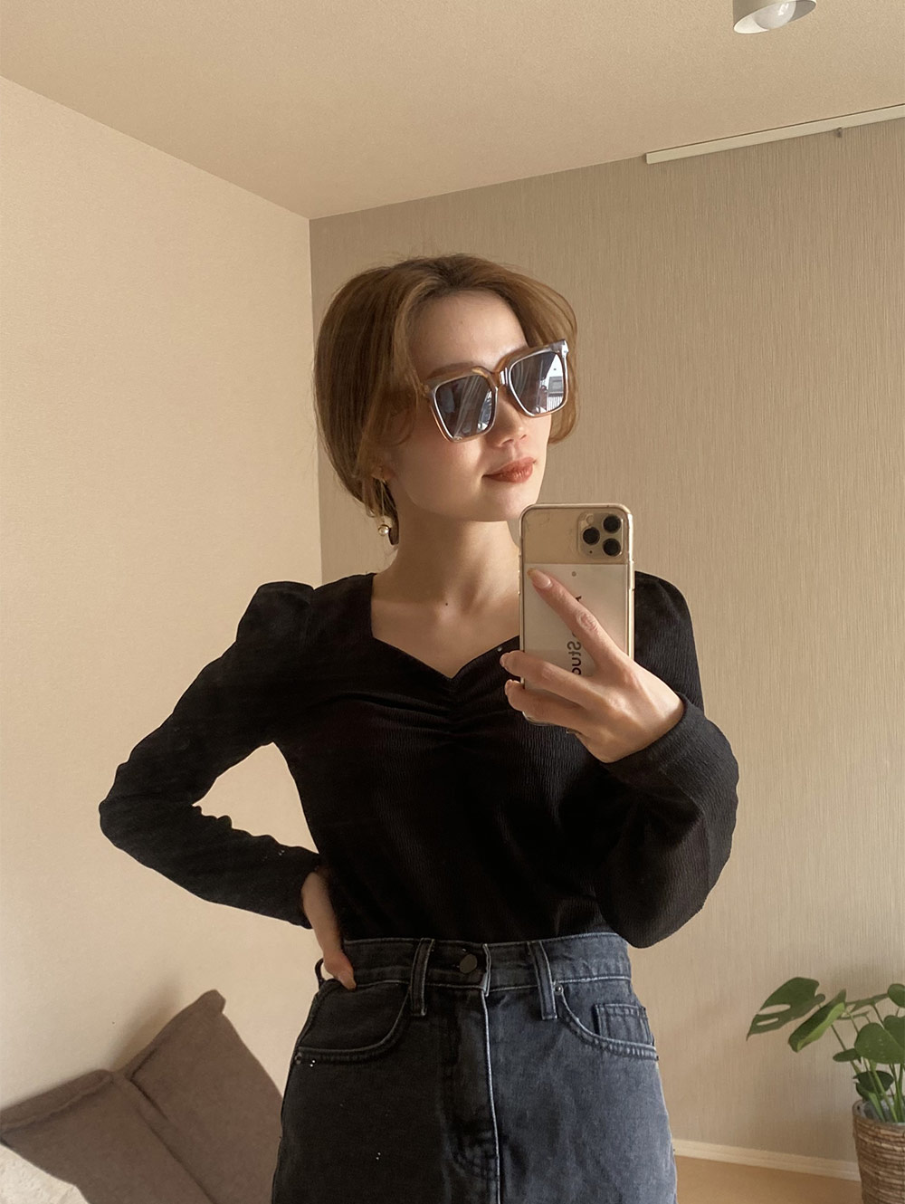 UV400スクエアフレームサングラス | レディースファッション通販 - DHOLIC