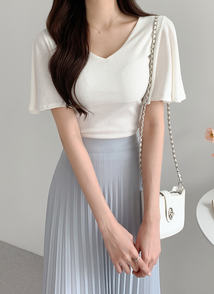 VネックフレアスリーブTシャツ | レディースファッション通販 - DHOLIC