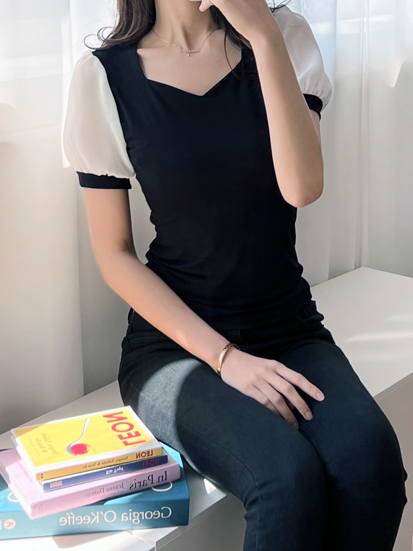 2TYPEドッキングパフTシャツ | レディースファッション通販 - DHOLIC