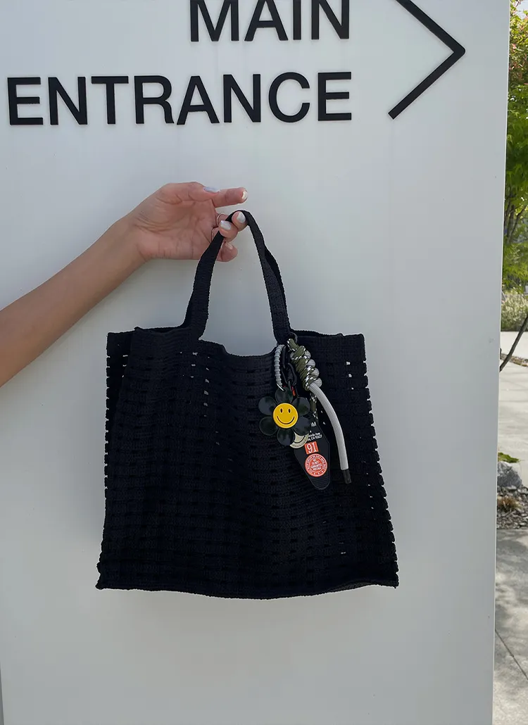 パンチングスクエアニットバッグ | レディースファッション通販 - DHOLIC