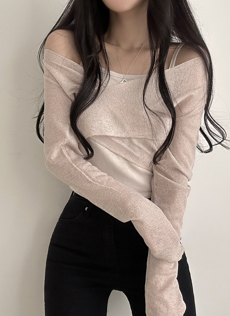 カシュクールTシャツ&キャミSET | レディースファッション通販 - DHOLIC