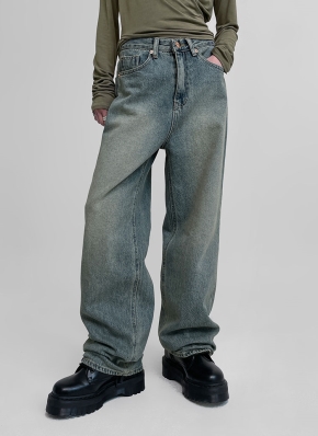 ワイドウォッシングデニムパンツ | レディースファッション通販 - DHOLIC