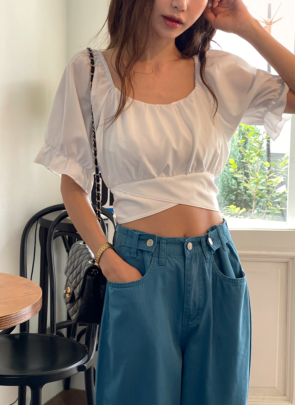 2WAYリボンパフブラウス | レディースファッション通販 - DHOLIC