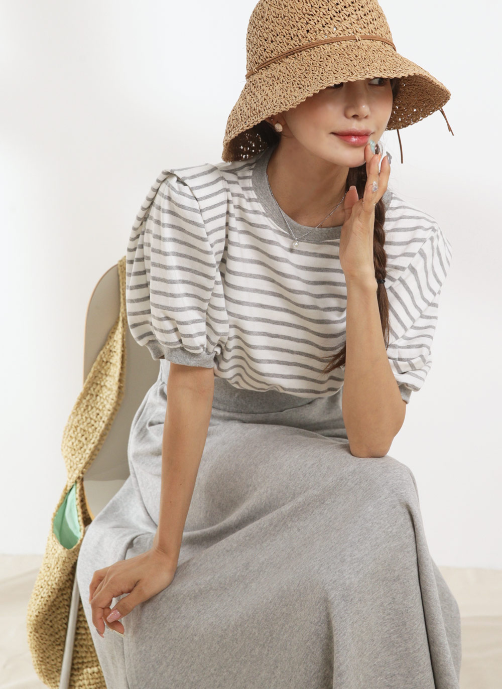 ボーダースウェット&AラインスカートSET | レディースファッション通販 - DHOLIC