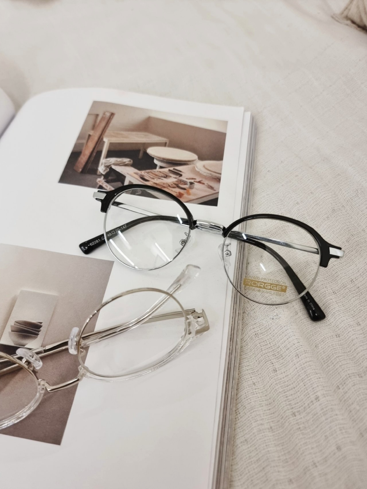 ケース付UV400ラウンドメガネ | レディースファッション通販 - DHOLIC