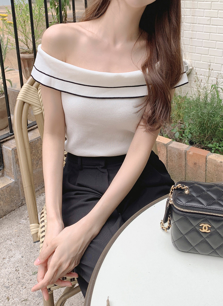 ラインオフショルダーニット | レディースファッション通販 - DHOLIC