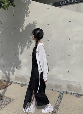 リボンスリットナイロンスカート | レディースファッション通販 - DHOLIC