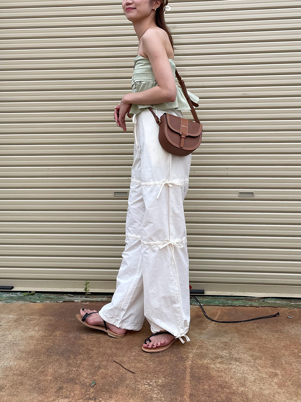 マルチWAYサイドリボンギャザーパンツ | レディースファッション通販 - DHOLIC