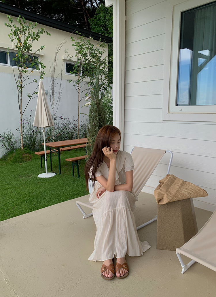 2TYPEダブルフリルVネックワンピース | レディースファッション通販 - DHOLIC