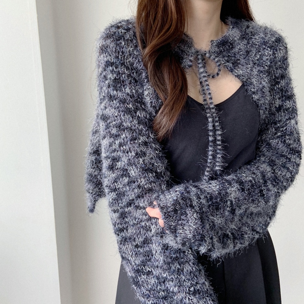 メランジリボンニットボレロ | レディースファッション通販 - DHOLIC