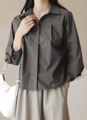 バックシャーリング8分袖シャツ | レディースファッション通販 - DHOLIC