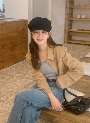 スエード調クロップドカラージャンパー | レディースファッション通販 - DHOLIC