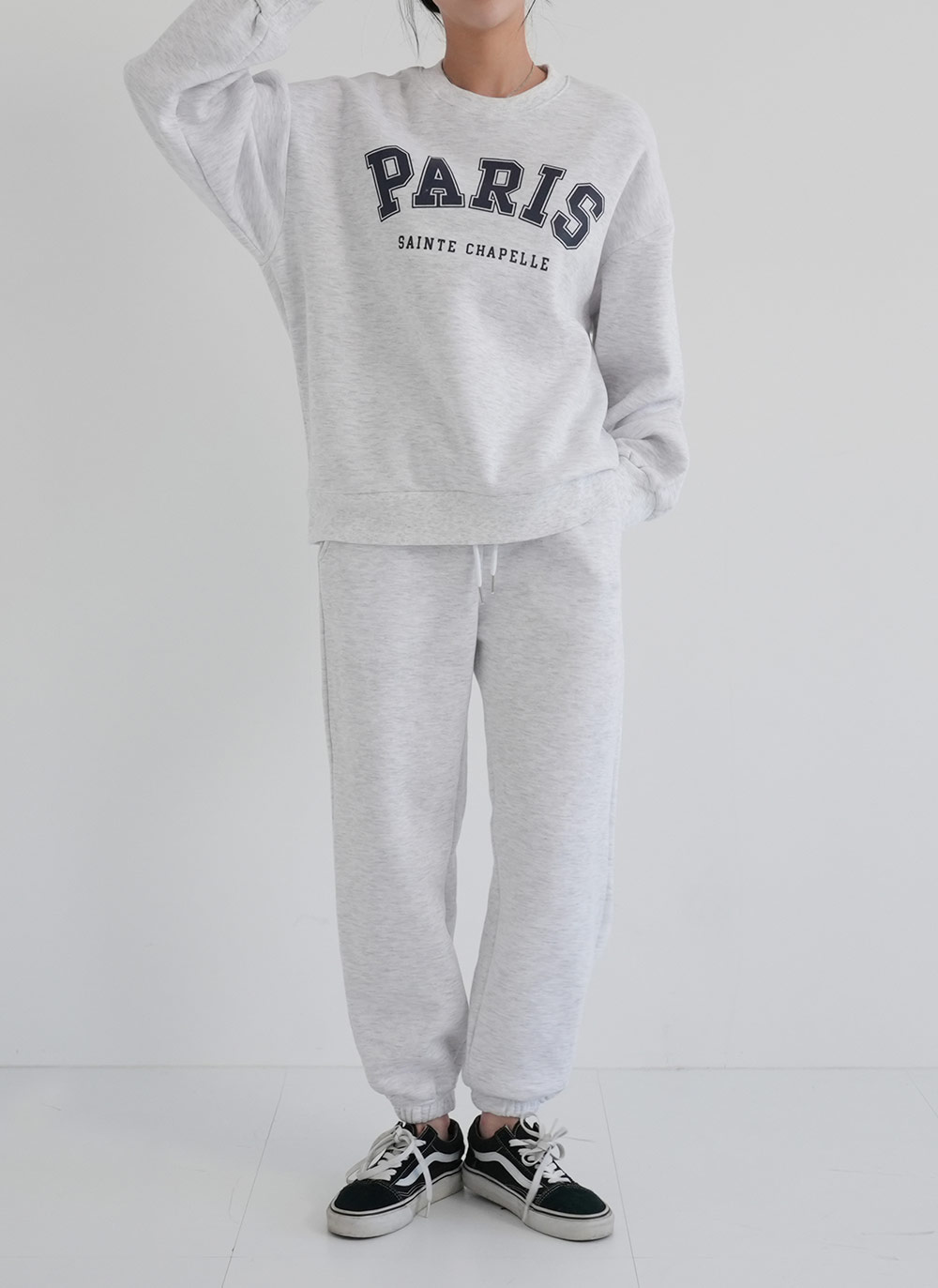 裏起毛PARISスウェット&ストリング付ジョガーパンツSET | レディースファッション通販 - DHOLIC