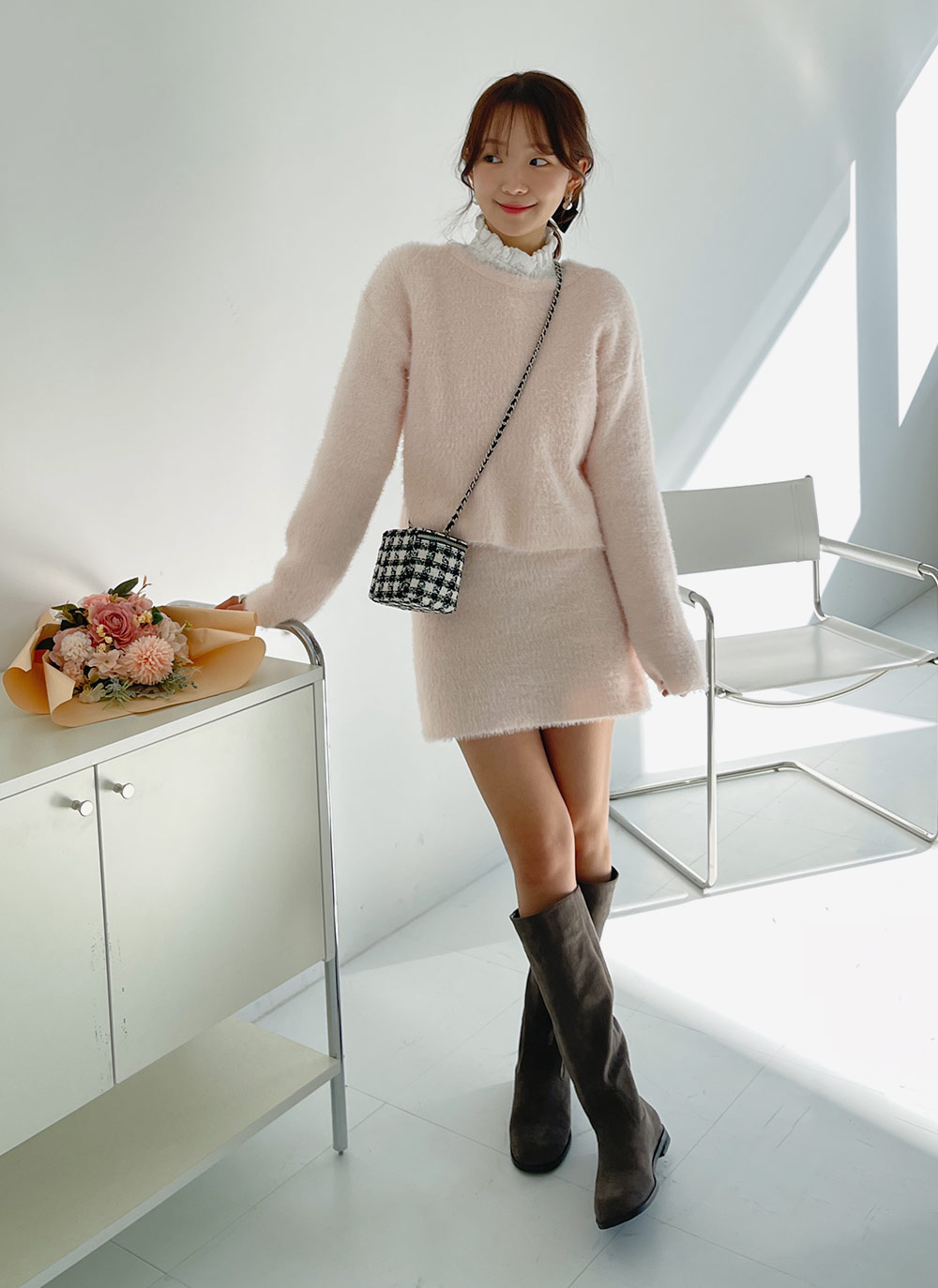 ソフトタッチニット&ミニスカートSET | レディースファッション通販 - DHOLIC