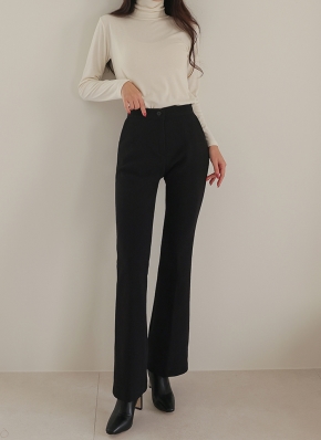 ファー裏地スリムフレアラインスラックス | レディースファッション通販 - DHOLIC