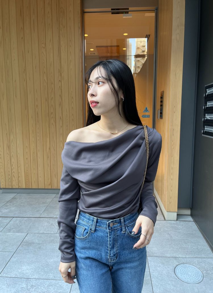 マルチWAYショルダードレープTシャツ | レディースファッション通販 - DHOLIC