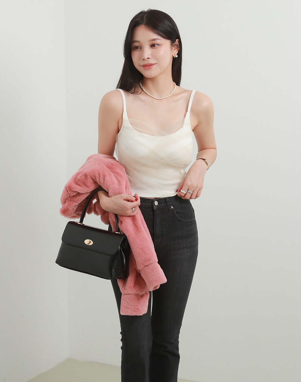 Uネックチュールキャミソール | レディースファッション通販 - DHOLIC