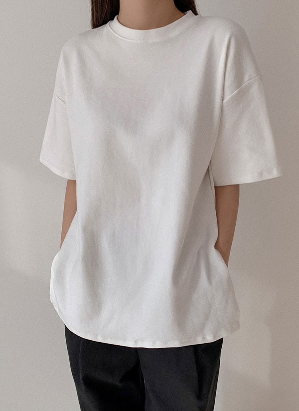 ピーチ起毛スリット半袖Tシャツ | レディースファッション通販 - DHOLIC