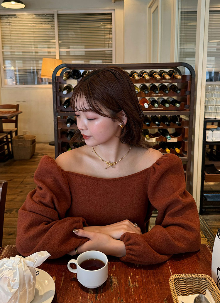 2WAYパフスリーブソフトTシャツ | レディースファッション通販 - DHOLIC